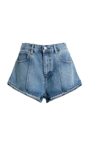 FRAME The Tilt Denim Shorts - Medium Wash