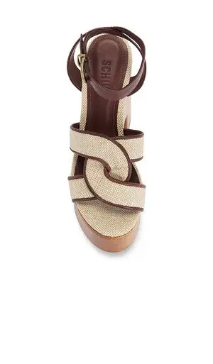 Schutz Rita Cutout Platform Wedge Sandal