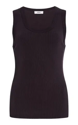 AGOLDE Poppy Cotton-blend Ribbed Tank Top - Purple