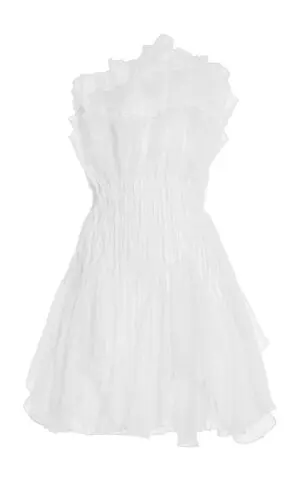 AJE Nisha One-Shoulder Organza Mini Dress