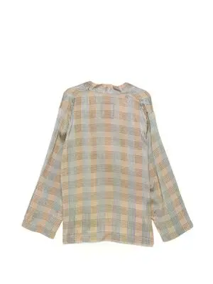 UMA WANG Check-pattern Tie-fastening Jacket