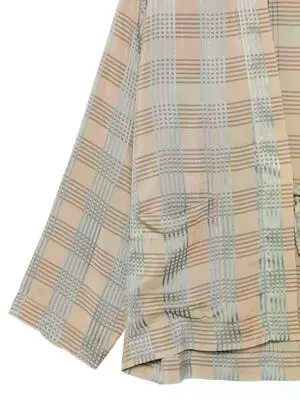 UMA WANG Check-pattern Tie-fastening Jacket