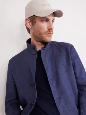 Zegna Oasi Linen Baseball Cap - Neutrals