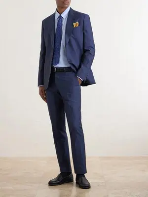 Paul Smith Slim-fit Tapered Suit Trousers - Blue