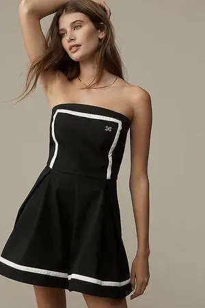 Maeve Strapless Cotton Romper With Pocket Detail