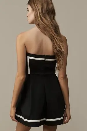 Maeve Strapless Cotton Romper With Pocket Detail