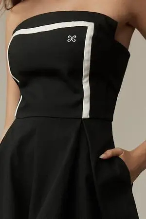 Maeve Strapless Cotton Romper With Pocket Detail