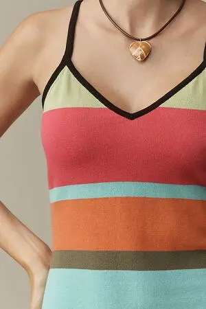 SIEMPRE Cotton V-neck Sweater Dress