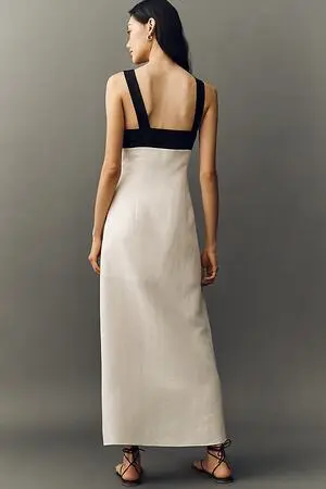 MARE MARE Len V-neck Button-front Maxi Dress