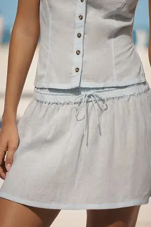 CELANDINE Gingham Dickie Mini Skirt