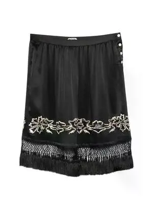 BODE Phantasm Embroidered Mini Skirt - Black
