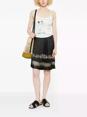 BODE Phantasm Embroidered Mini Skirt - Black