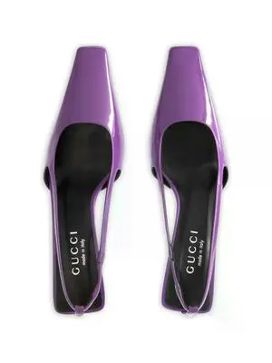 Gucci Slingback Pumps With Metal Accent