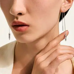 John Hardy Naga Drop Earrings Diamonds