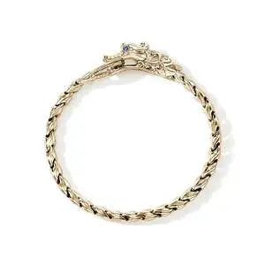 John Hardy Naga Bracelet With Diamonds And Sapphires