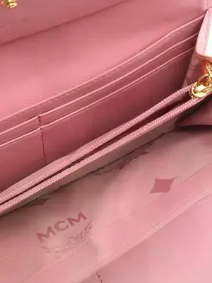 Mcm 10s Visetos Bi-fold Leather Wallet