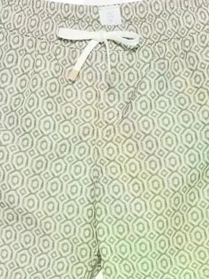 Eleventy Geometric-print Swim Shorts