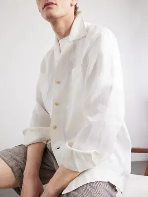 Brunello Cucinelli Guayabera Linen Overshirt
