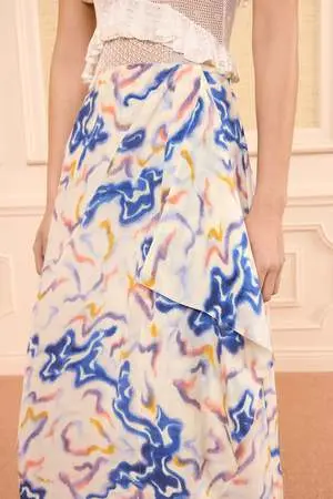 Ulla Johnson Magdalene Ruffle Silk Skirt