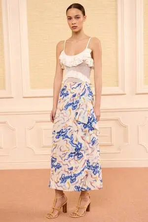 Ulla Johnson Magdalene Ruffle Silk Skirt