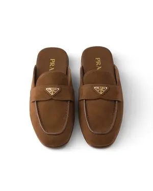 Prada Nubuck Mules - Cocoa Brown