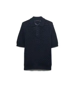 Prada Linen And Cotton Polo Shirt