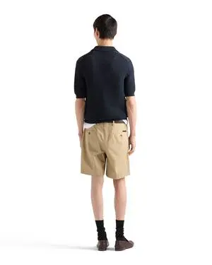 Prada Linen And Cotton Polo Shirt