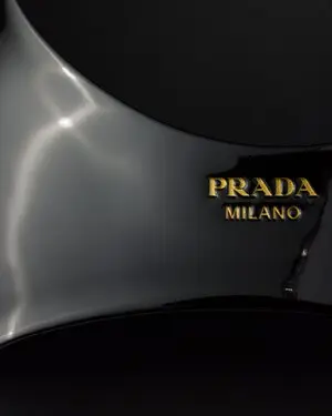 Prada Patent Leather Kitten Heel Sandals
