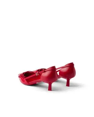 Prada Leather Pumps - Red