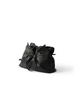 Prada Large Nappa Leather Tote Bag - Black