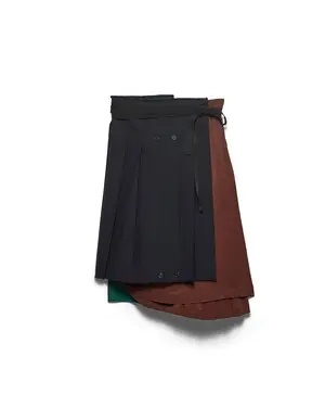 Prada Fabric Patchwork Wrap Skirt