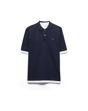 Prada Cotton Polo Shirt - Navy
