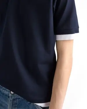 Prada Cotton Polo Shirt - Navy