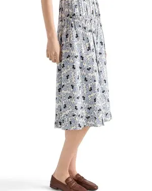 Prada Floral Print Pongé Dress