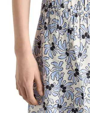 Prada Floral Print Pongé Dress