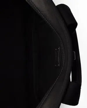 Prada Large Canvas And Leather Tote Bag