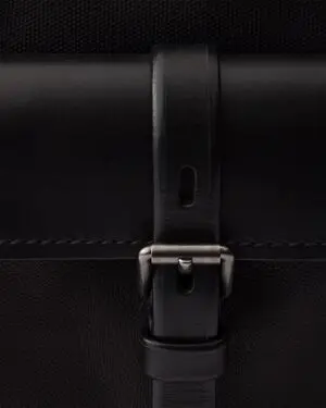 Prada Large Canvas And Leather Tote Bag