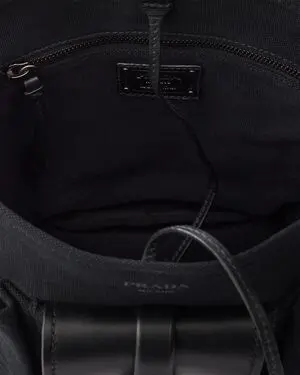 Prada Canvas And Leather Bucket Bag