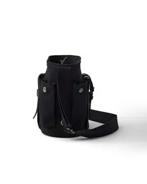 Prada Canvas And Leather Bucket Bag