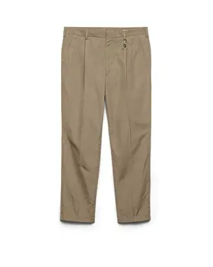Prada Cotton Pants With Logo Key Ring