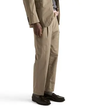 Prada Cotton Pants With Logo Key Ring