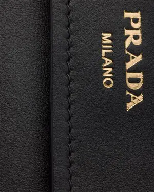 Prada Medium Leather Shoulder Bag - Black
