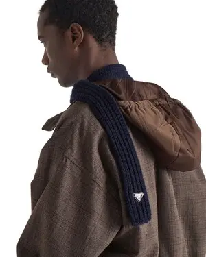 Prada Wool Scarf - Navy