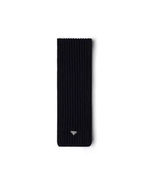 Prada Wool Scarf - Navy