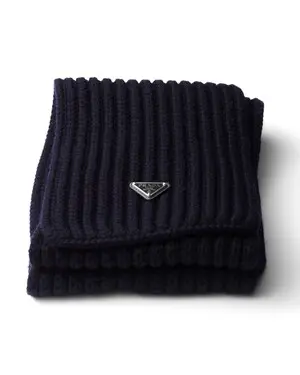Prada Wool Scarf - Navy