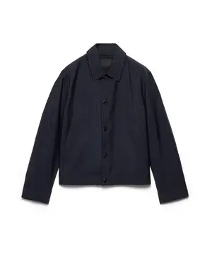 Prada Mohair And Wool Blouson Jacket - Navy