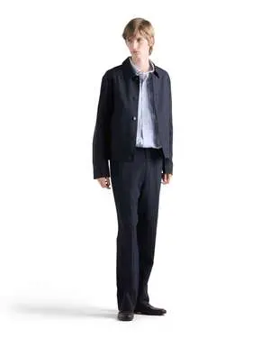 Prada Mohair And Wool Blouson Jacket - Navy