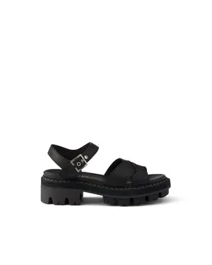 Prada Leather Sandals - Black