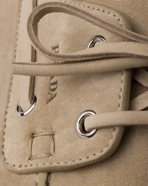 Prada Suede Boat Shoes - Desert