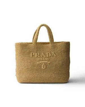 Prada Crochet Tote Bag - Tan